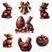 Easter Chocolate Clipart Bundle Featuring Easter Bunny, Eggs, Treats ...