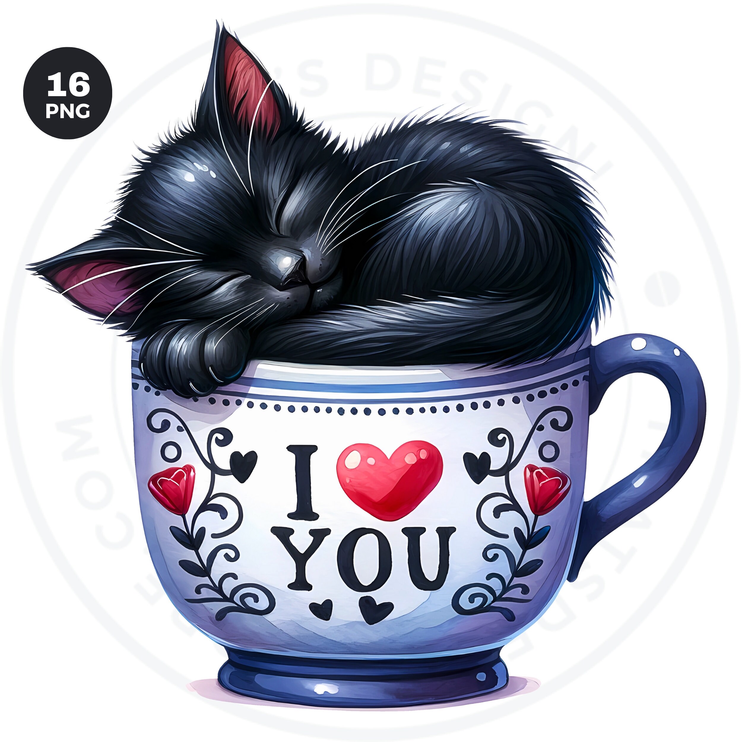 Valentine Kitten Clipart, Kitten Valentines Day PNG, Cute Kitten ...