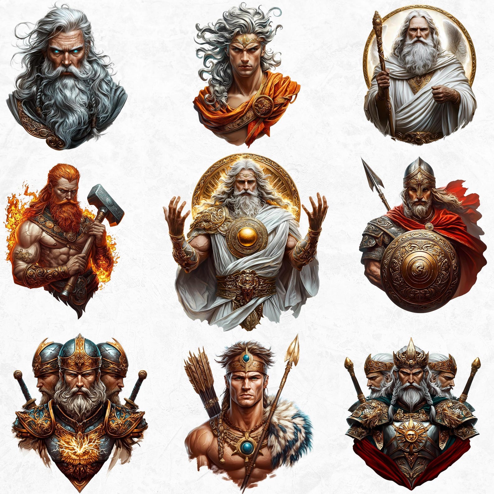 51 Slavic God Goddess Clipart Set, Eastern European Mythology Graphics ...