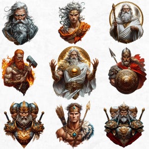 51 Slavic God Goddess Clipart Set, Eastern European Mythology Graphics ...