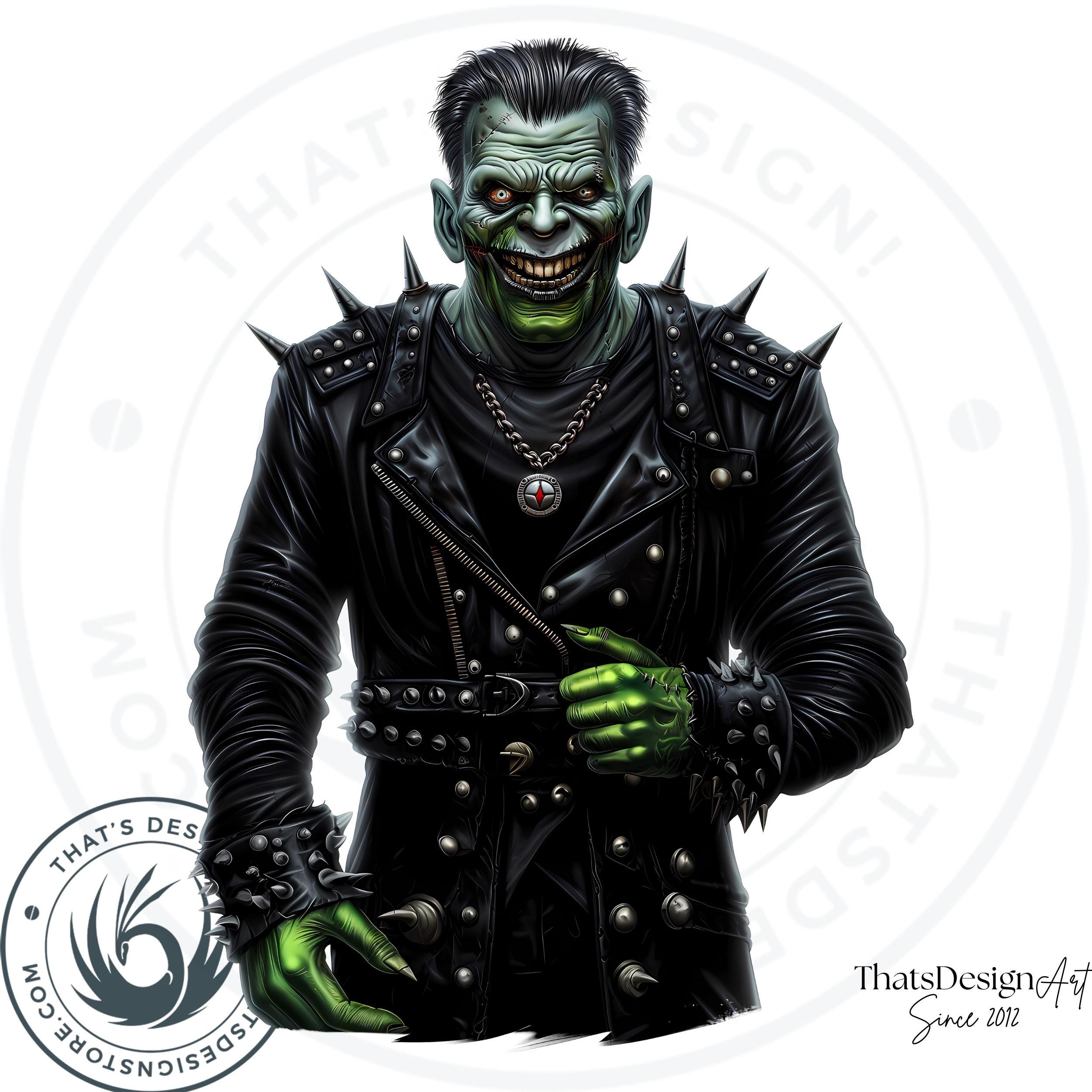 Frankenstein Clipart Set: Spooky Halloween PNG Graphics (digital ...