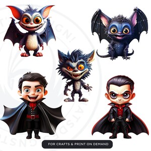 Cute Halloween Characters Clipart PNG | Cute Halloween Png Bundle ...