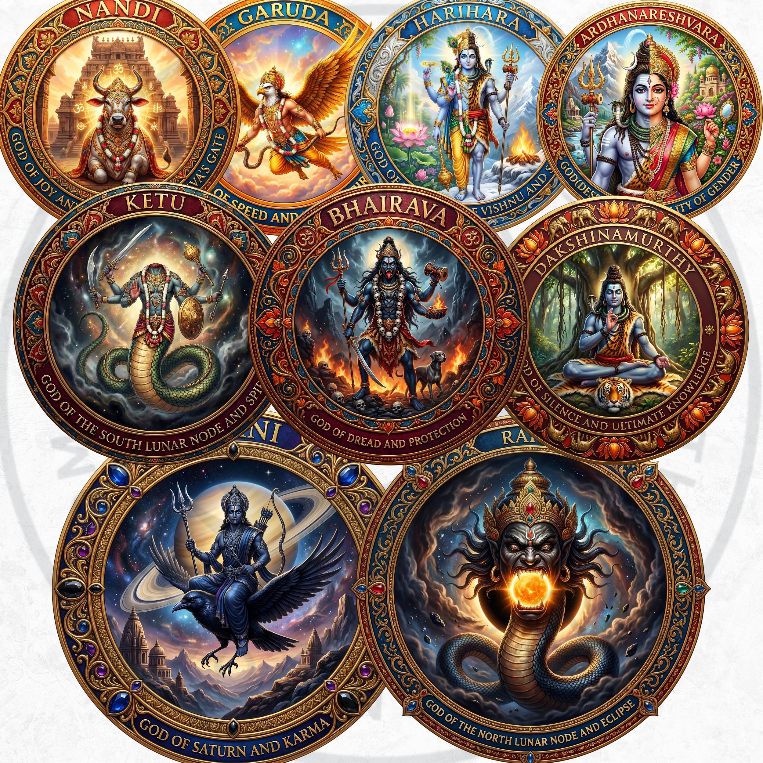 Hindu Gods Pantheon Clipart Bundle, Indian Mythology Pngs (100 Files ...