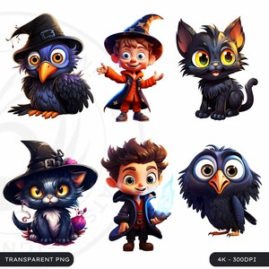 Cute Halloween Characters Clipart PNG | Cute Halloween Png Bundle ...