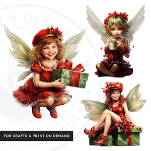 Cute Christmas Fairy PNG Clipart, Christmas Fairies, Winter Clipart ...