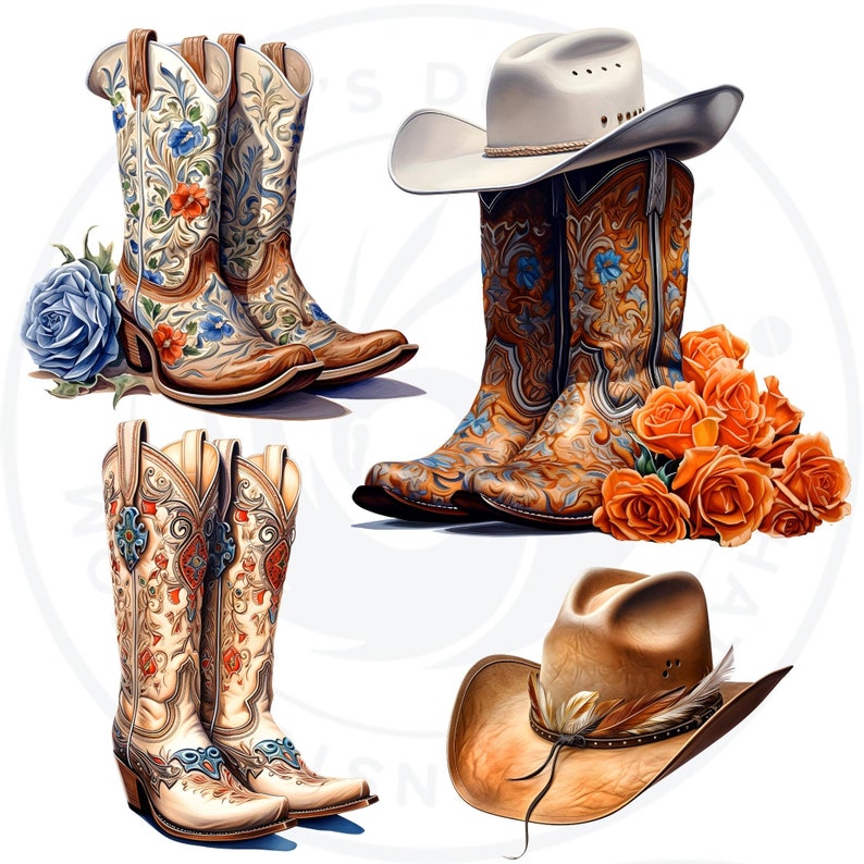 Western Country Music PNG Clipart: Cowboy, Cowgirl Boots (digital ...