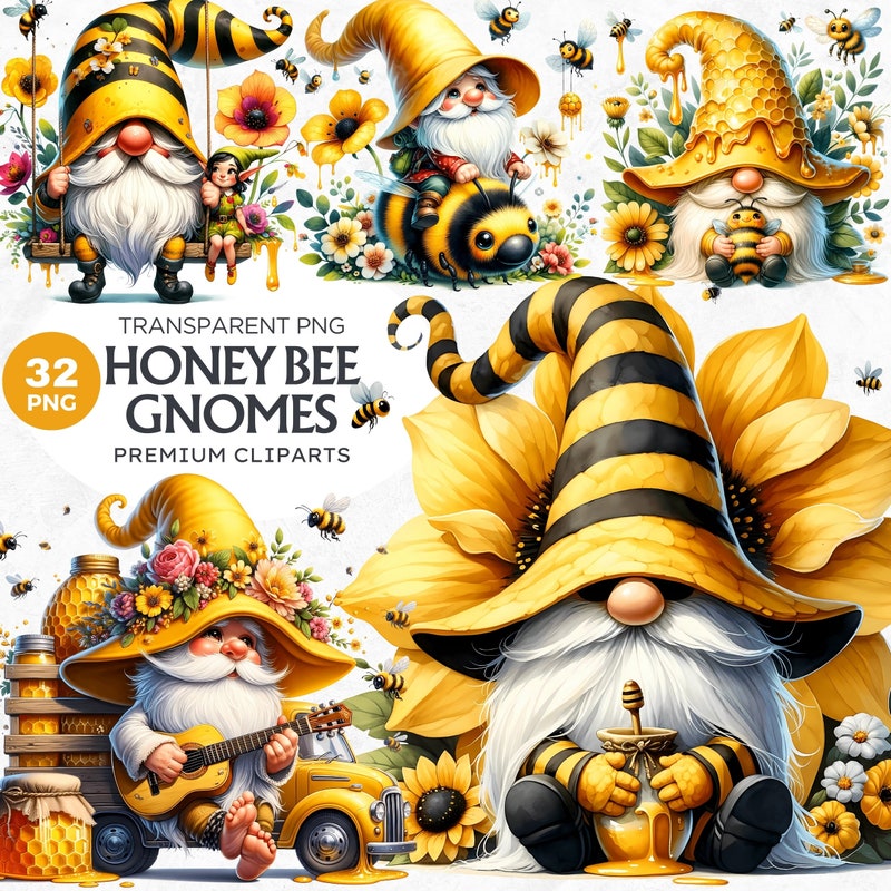 Gnome Bee Svg - Etsy