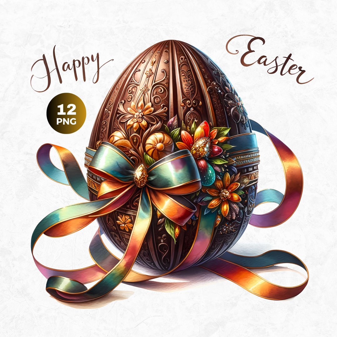 Elegant Easter Eggs Clipart Bundle, Easter Clipart, Easter Graphics ...