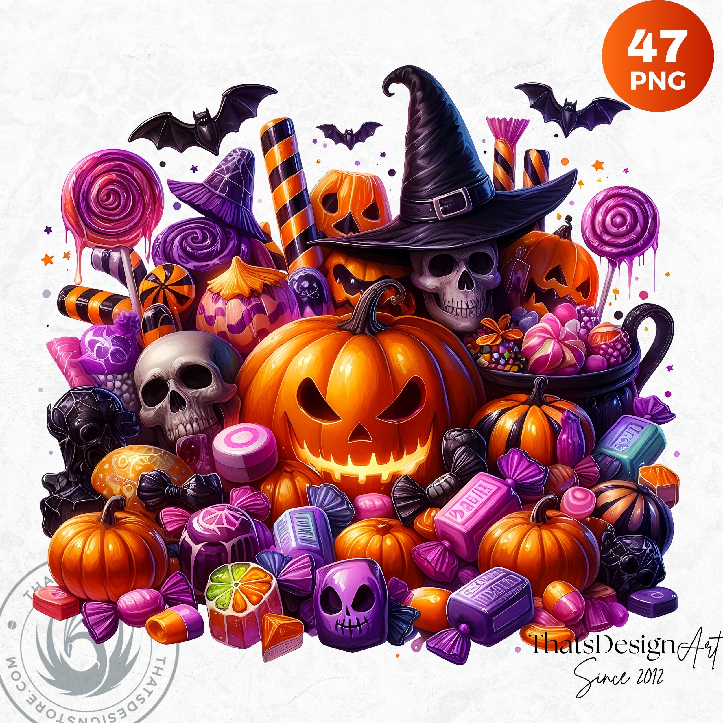 Halloween Candy Clipart Set: 47 PNG Treats (digital Download) - Etsy
