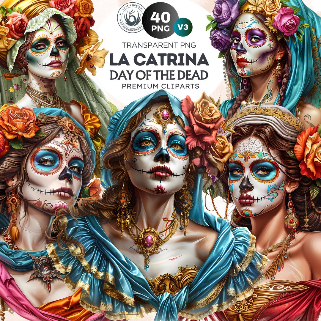 40 La Catrina Day of the Dead PNG Clipart Día De Los Muertos Chicano ...
