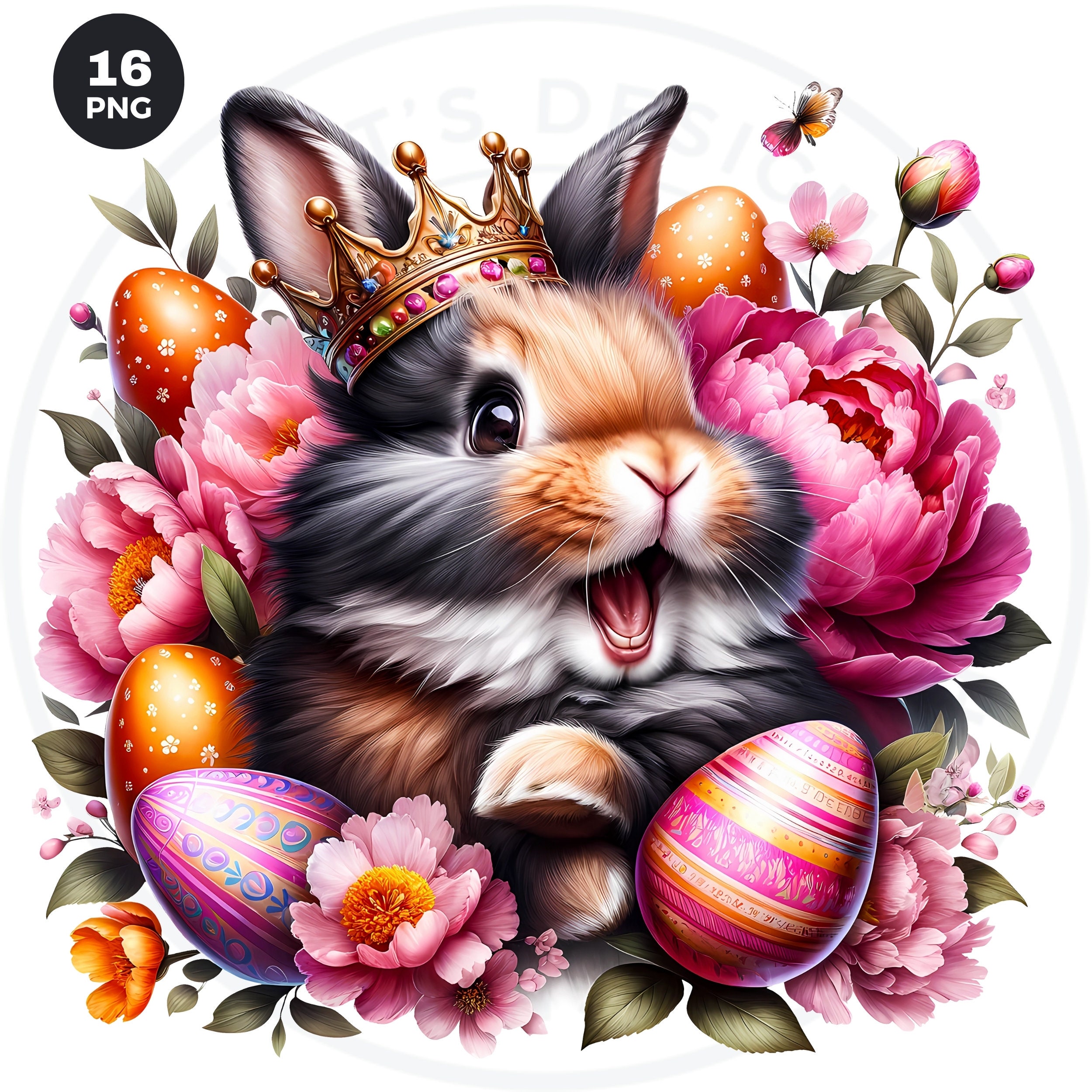 Easter Bunny Clipart Bundle: Spring PNG Graphics (commercial Use) - Etsy