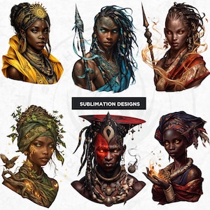 83 Yoruba Orishas Pantheon Clipart Set | African Gods and Goddesses PNG for Crafts and ...