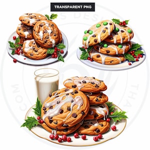 Christmas Cookies Png Clipart Set, Christmas Food Graphics, Christmas ...