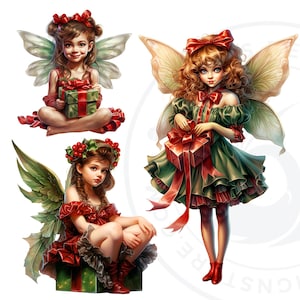 Cute Christmas Fairy PNG Clipart, Christmas Fairies, Winter Clipart ...