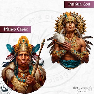 Inca Gods Clipart: Peruvian Mythology PNG Graphics (digital Download ...