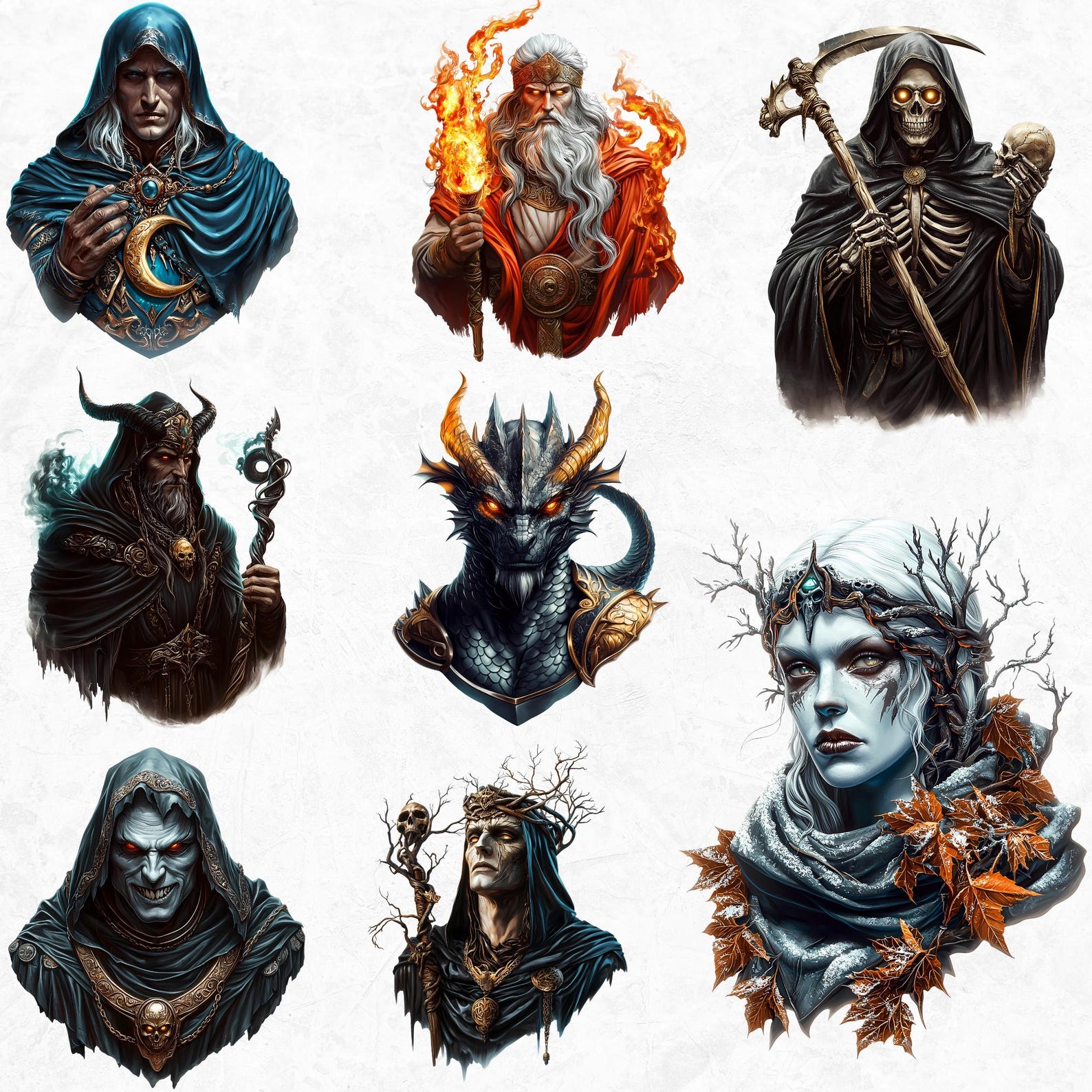 51 Slavic God Goddess Clipart Set, Eastern European Mythology Graphics ...