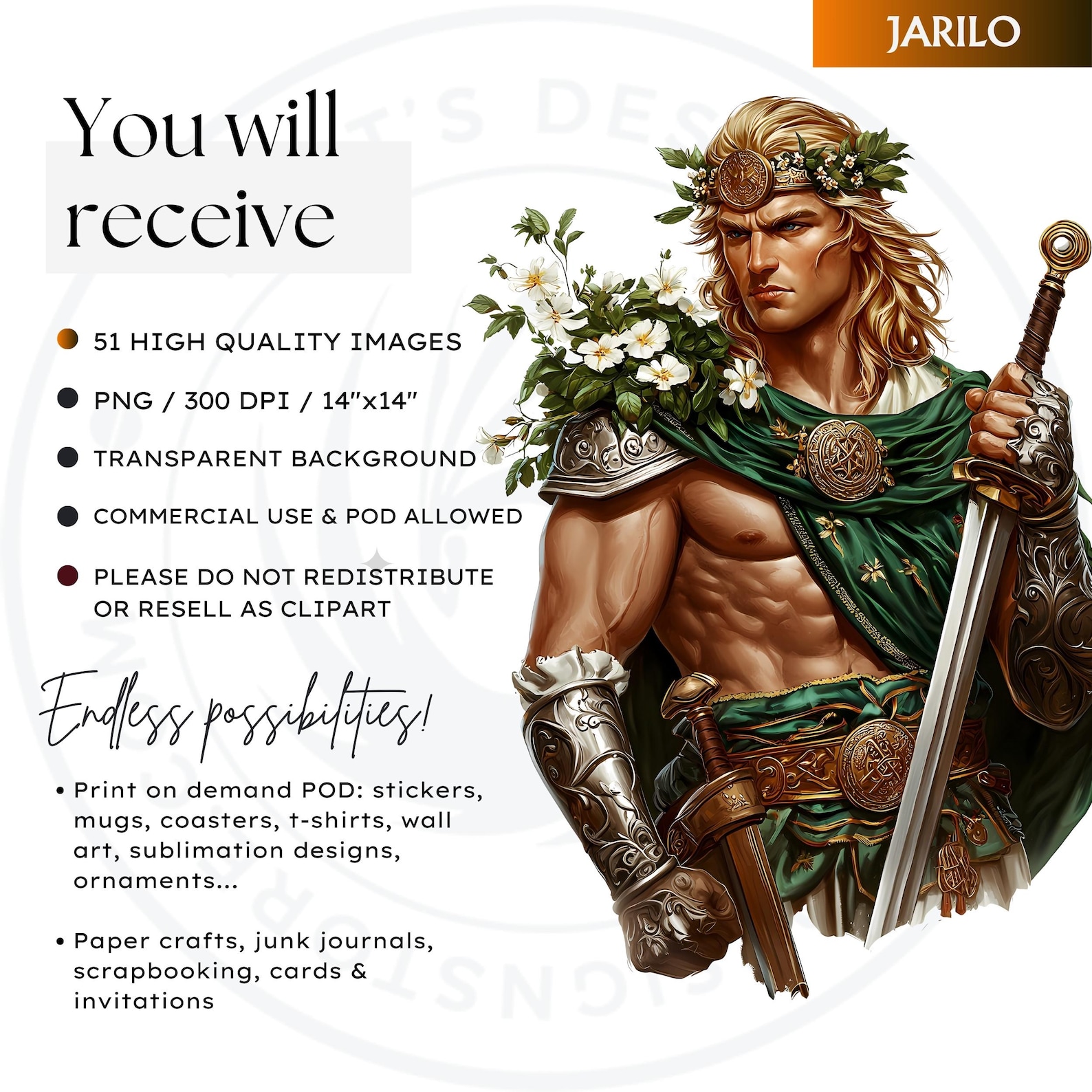 51 Slavic God Goddess Clipart Set, Eastern European Mythology Graphics ...