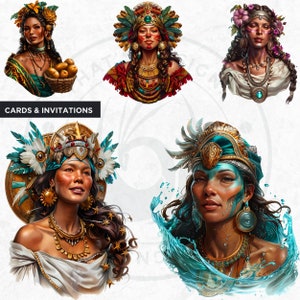 Inca Gods Clipart: Peruvian Mythology PNG Graphics (digital Download ...