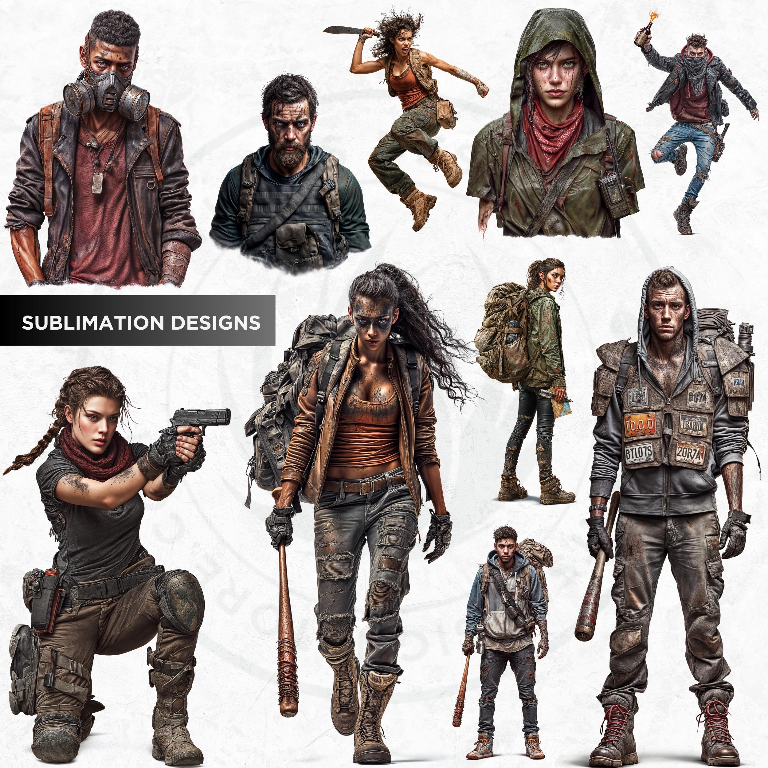 Zombie Apocalypse Clipart: Horror Survival PNG Set (digital Download ...