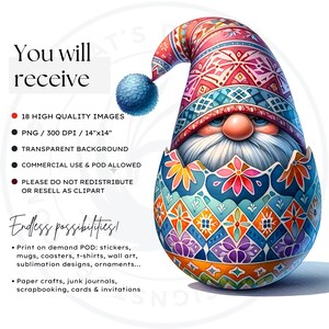 Easter Gnome Clipart Bundle V1, Garden Gnome Clipart, Spring PNG ...
