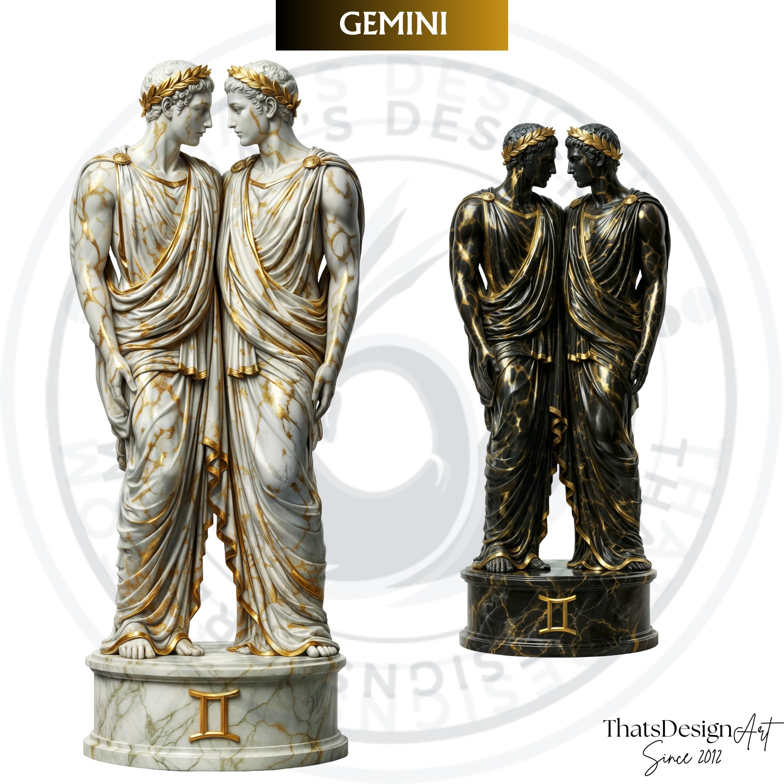 Marble Statues Zodiac Clipart Bundle: Astrology Graphics, Mythological ...