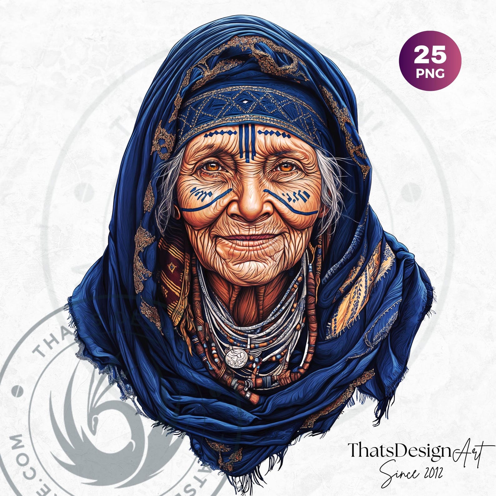 Berber Tuareg Women Clipart Set: Sahara Nomad Art (PNG, Digital ...