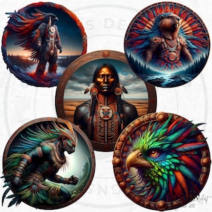 Native American Creator Gods Clipart Set, American Mythology, Hopi ...