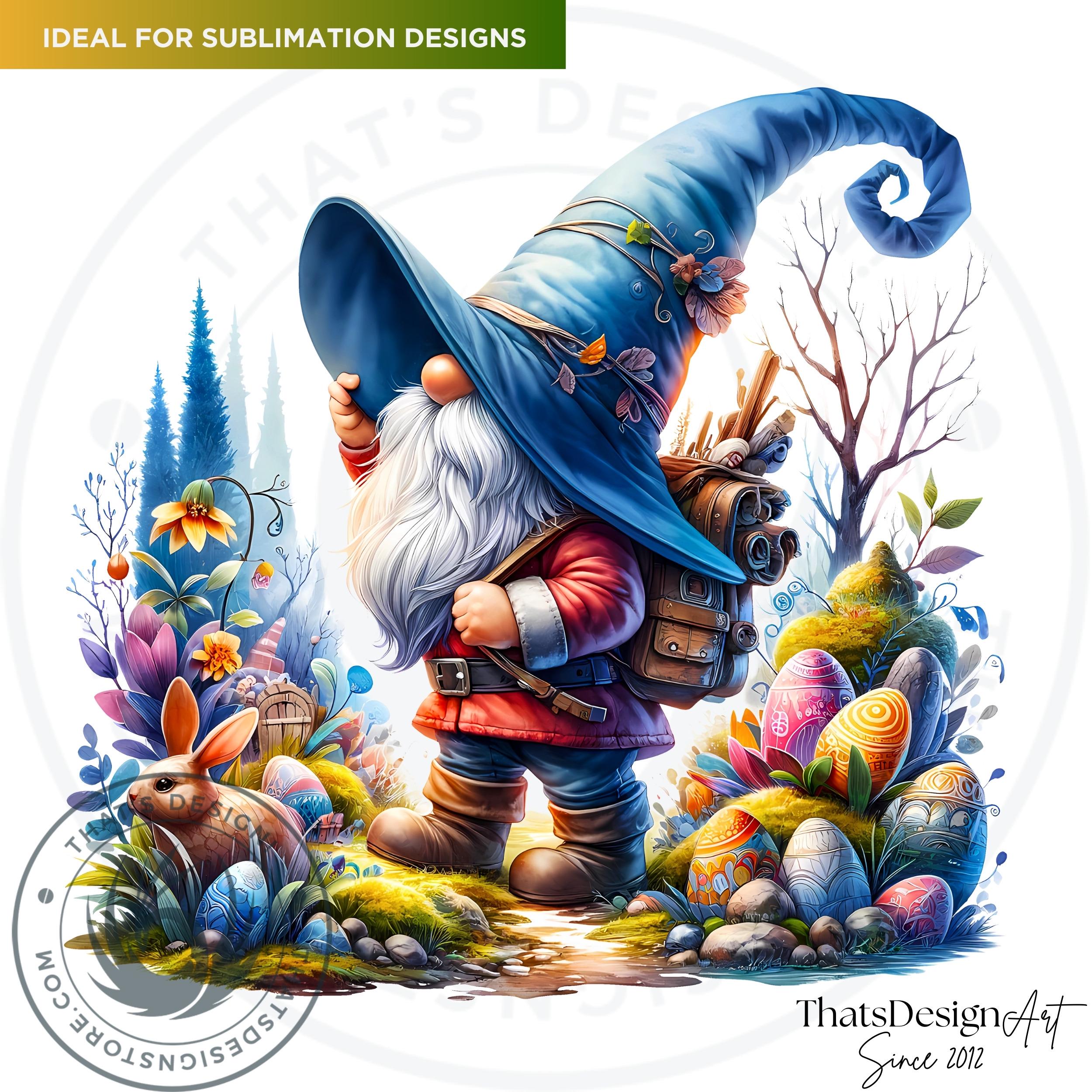 Easter Gnome Clipart Bundle: Watercolor Gnomes, Easter Eggs (PNG ...