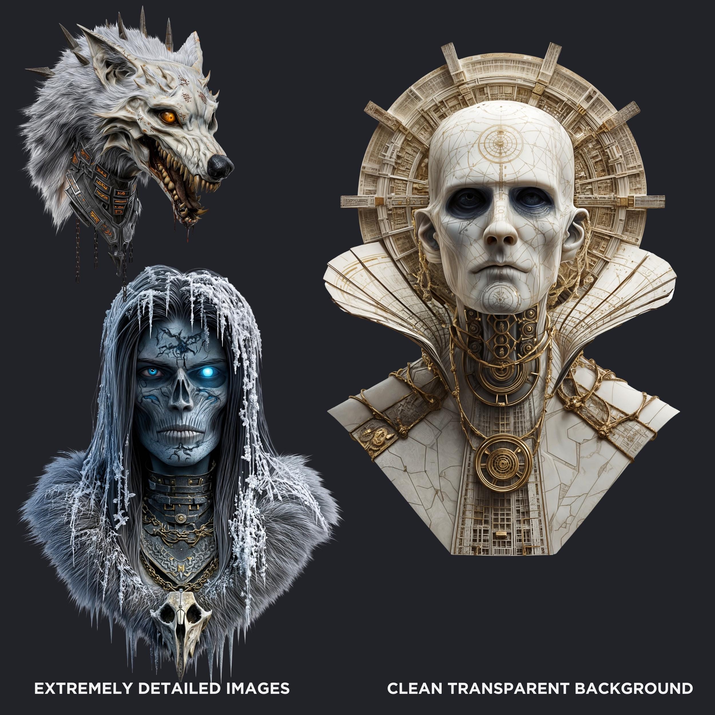 Dark Fantasy Character Clipart Set: Gothic Horror RPG Portraits (PNG ...