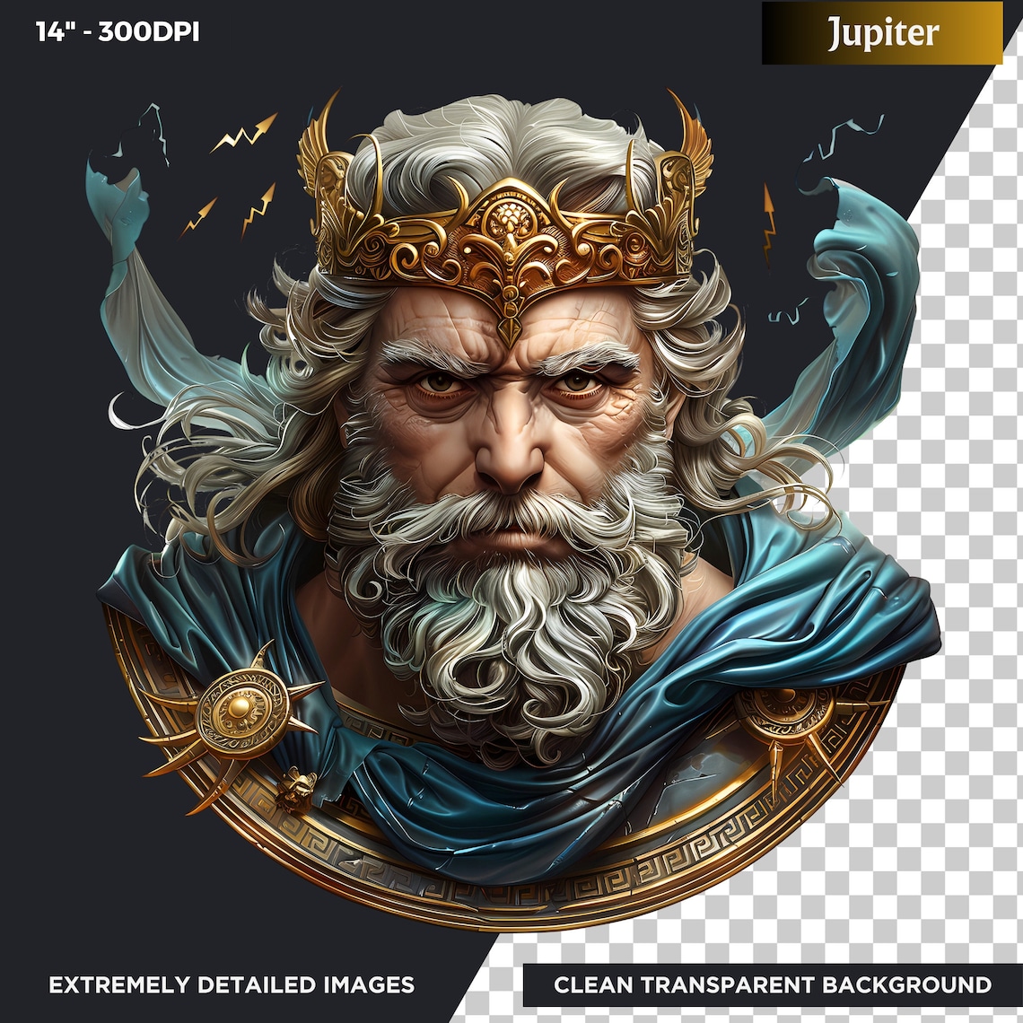 Roman Gods & Goddesses Clipart: Mythology PNG Graphics (commercial Use ...