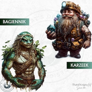 Slavic Spirits Clipart Set, Eastern European Mythology, Fantasy Art ...