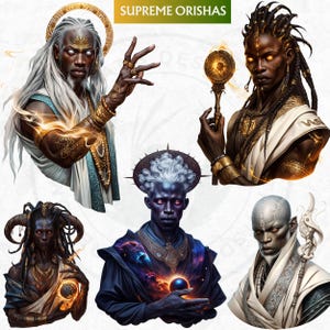 83 Yoruba Orishas Pantheon Clipart Set | African Gods and Goddesses PNG for Crafts and ...