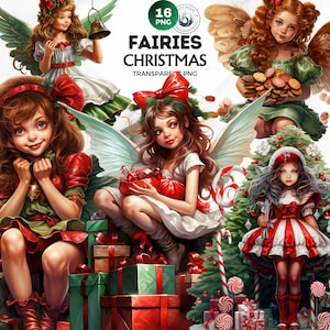 Cute Christmas Fairy PNG Clipart, Christmas Fairies, Winter Clipart ...