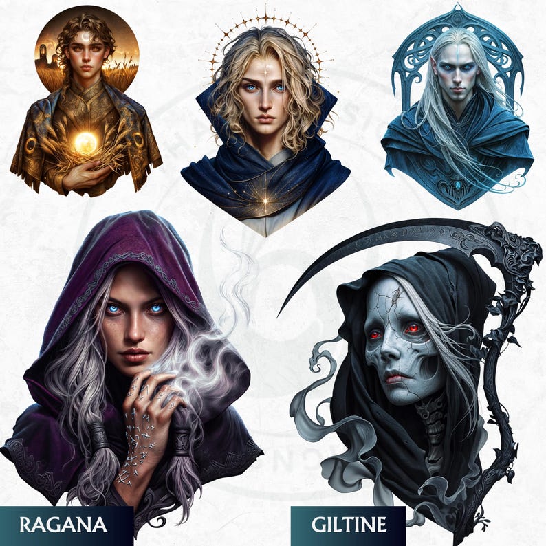 Baltic Gods and Goddesses Clipart: Mythology Art Set (PNG, Digital ...
