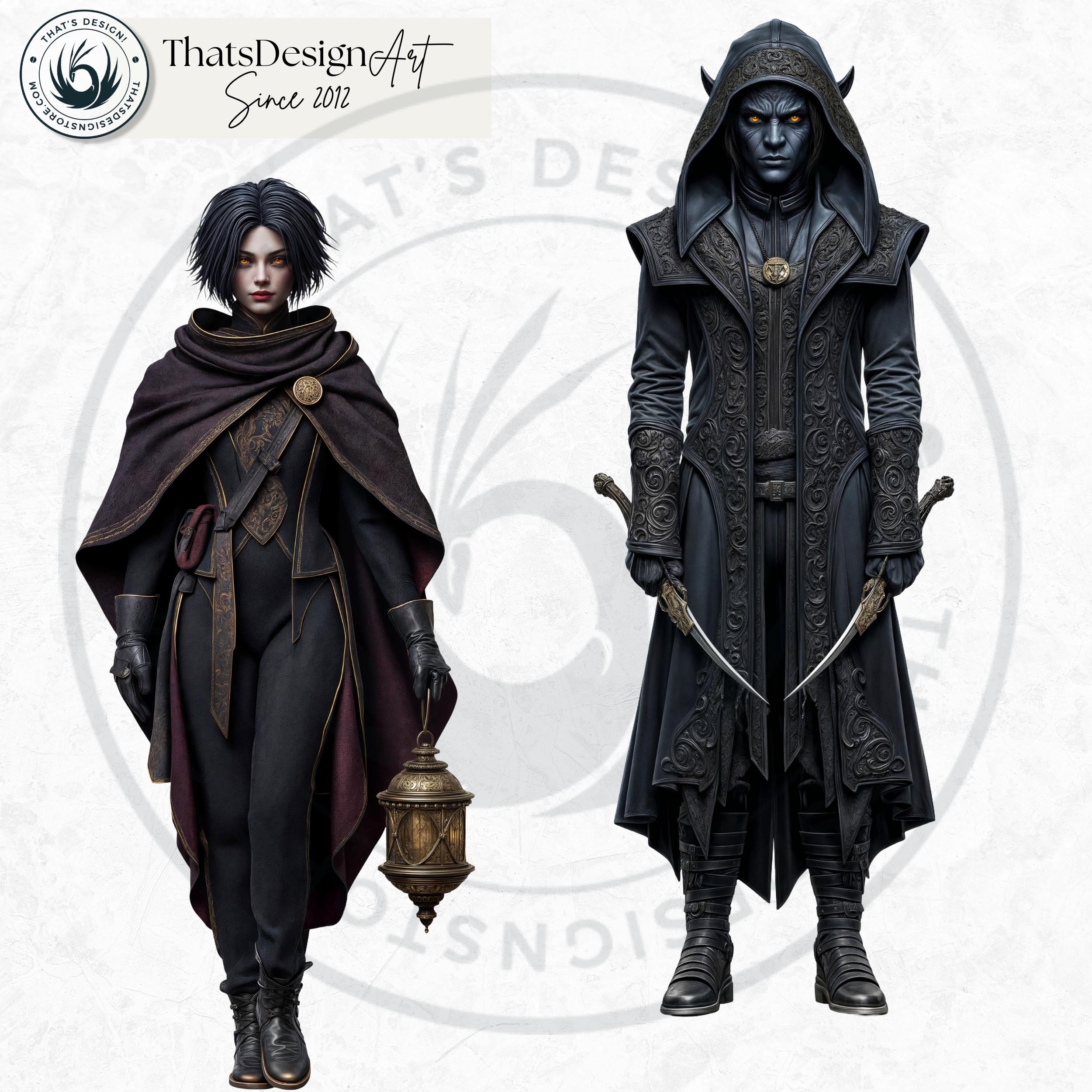 Obsidian Opera Clipart Bundle: Gothic Masquerade Characters, Fantasy ...