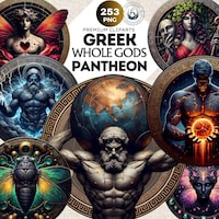 20 Greek Mythology Clipart Pack INSTANT DOWNLOAD 20 Greek Gods ...