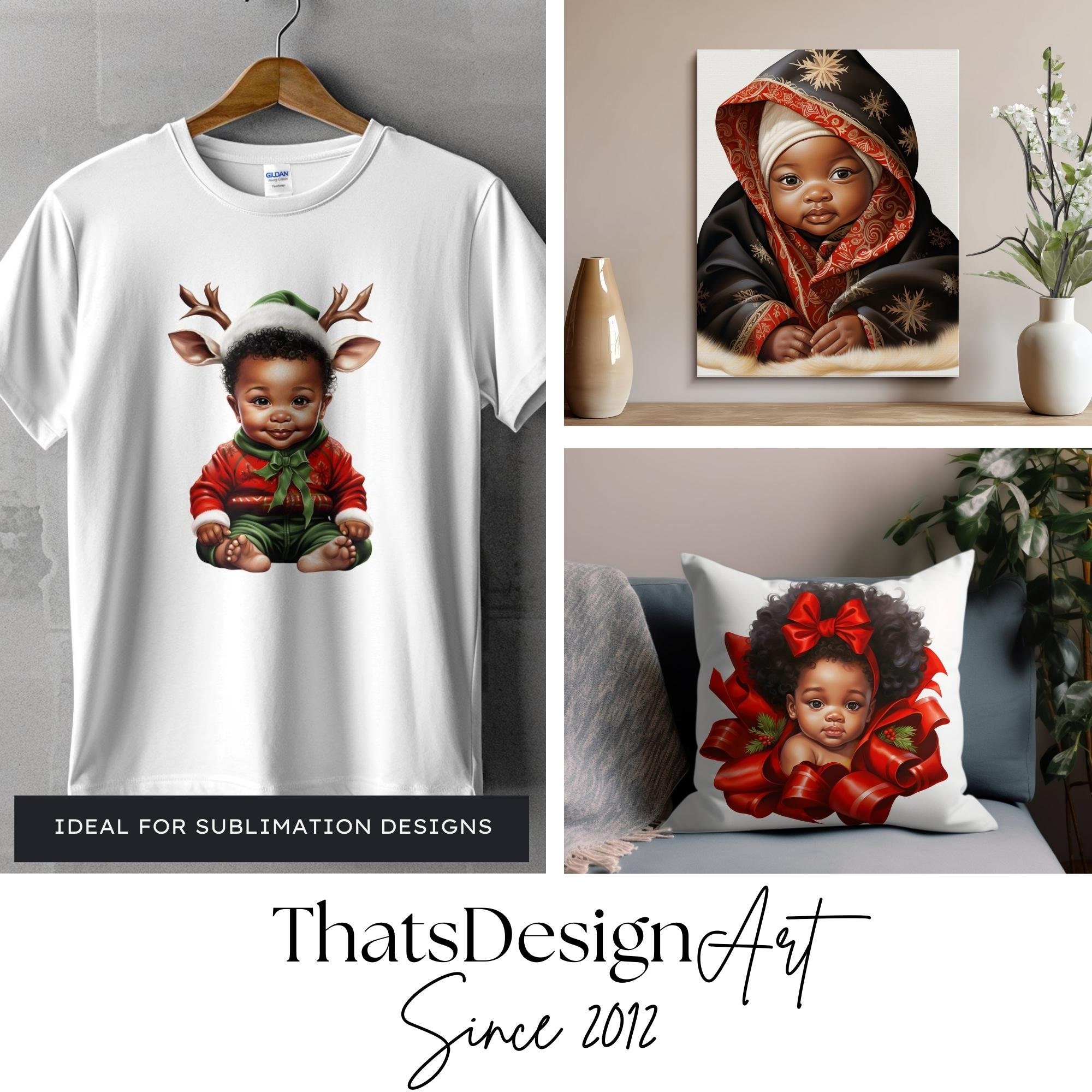Christmas Black Babies PNG Clipart Bundle Afro Baby Clipart - Etsy