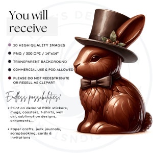 Easter Chocolate Clipart Bundle Featuring Easter Bunny, Eggs, Treats ...