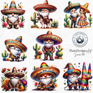 Cinco De Mayo Mexican Gnomes PNG Clipart Set, Mexican Festival,tacos ...