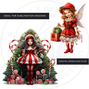 Cute Christmas Fairy PNG Clipart, Christmas Fairies, Winter Clipart ...