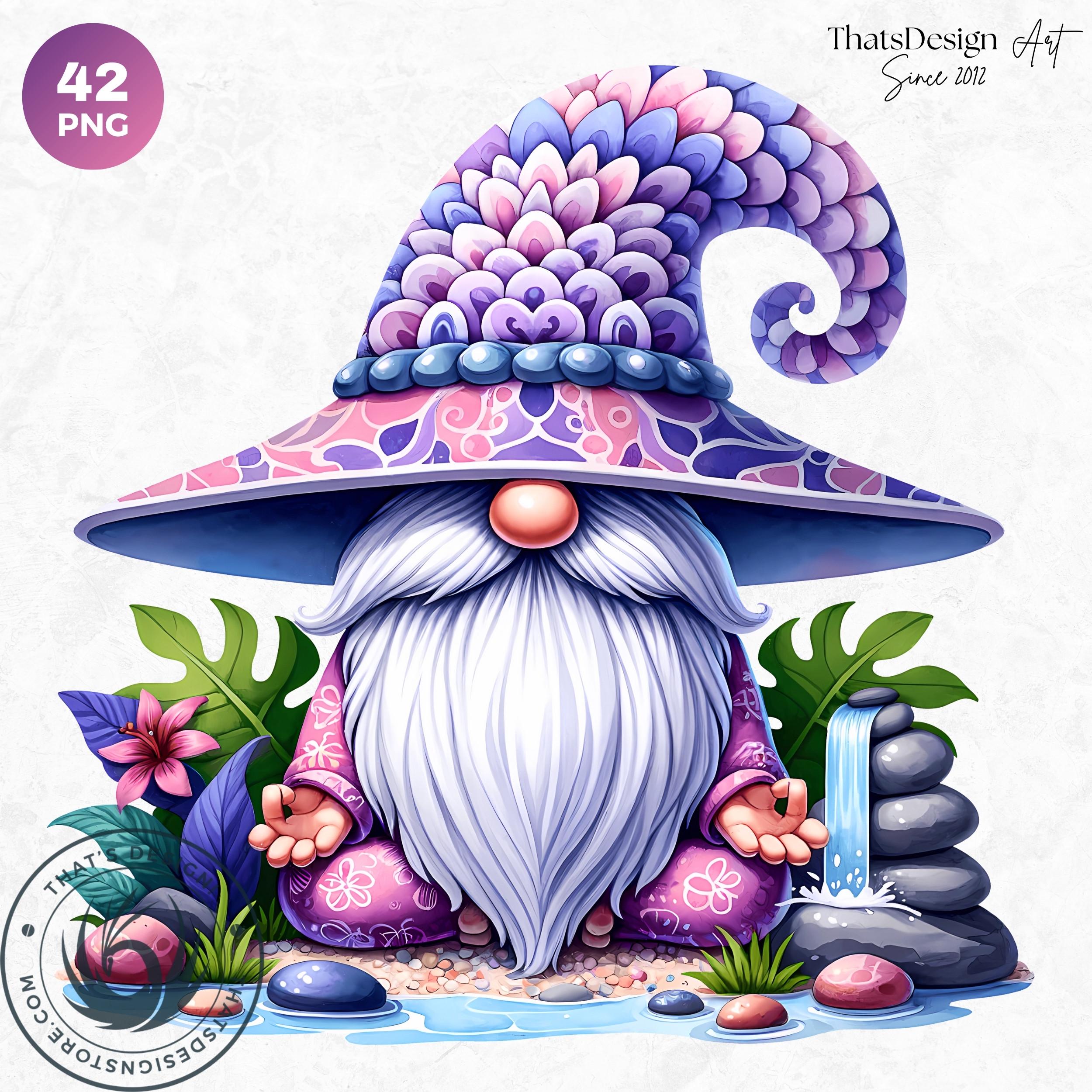 Yoga Gnomes Clipart: Zen Meditation PNG (digital Download, Commercial ...