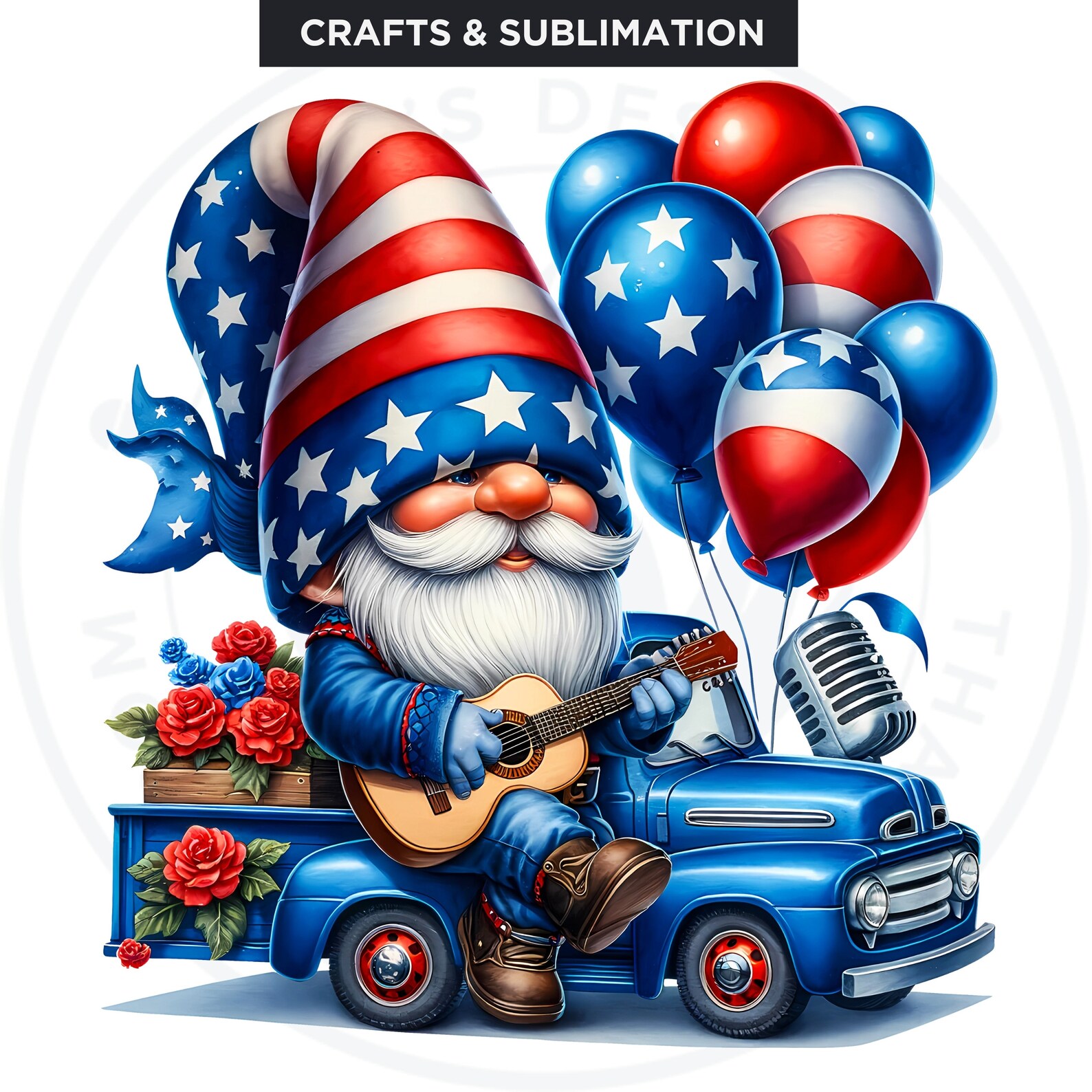 Patriotic Gnome Clipart PNG Bundle 22 American Pride PNG, 4th of July ...