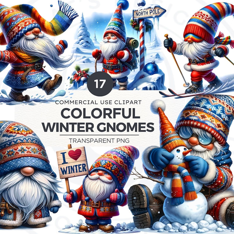Winter Gnome Png - Etsy