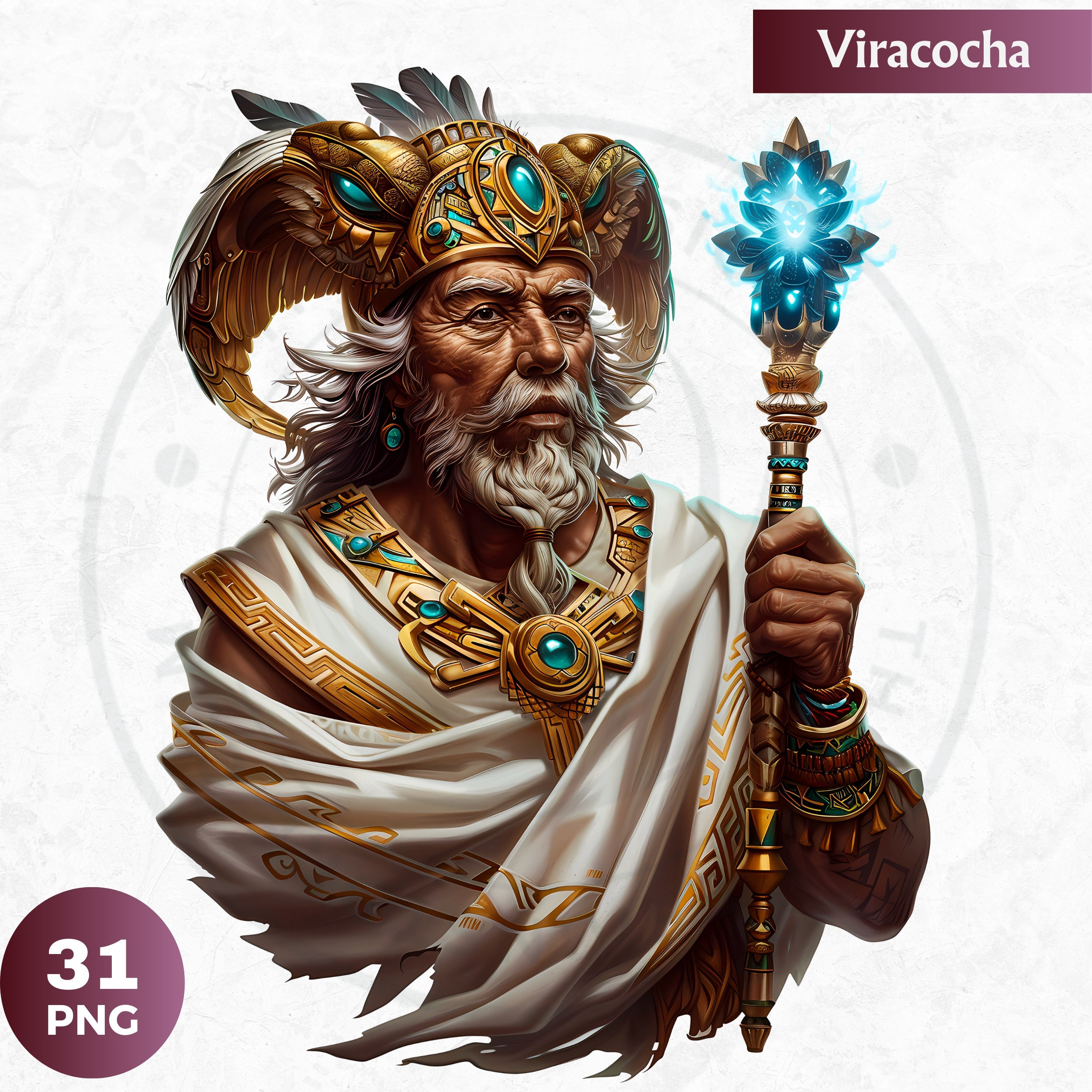 Inca Gods Clipart: Peruvian Mythology PNG Graphics (digital Download ...