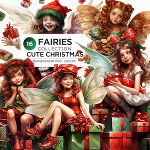 Cute Christmas Fairy PNG Clipart, Christmas Fairies, Winter Clipart ...