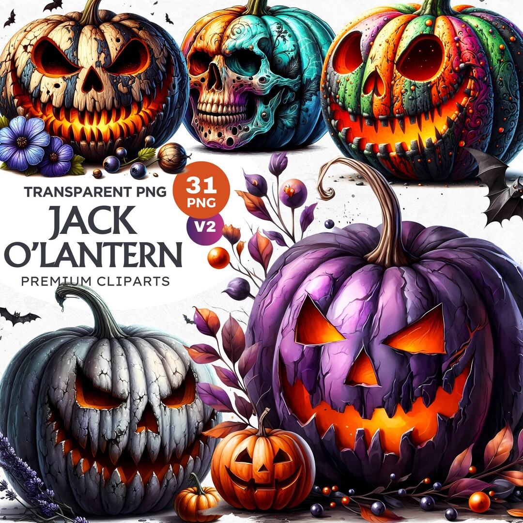 31 Halloween Pumpkin Clipart PNG Jack O Lantern Png Halloween Clipart ...