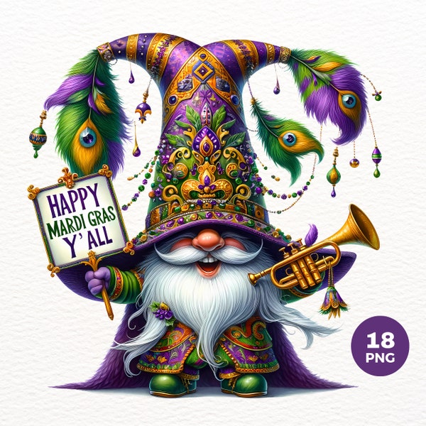 Mardi Gras Gnomes Png - Etsy
