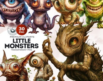 Halloween Monster Clipart PNG, Cute Halloween Character, Digital ...