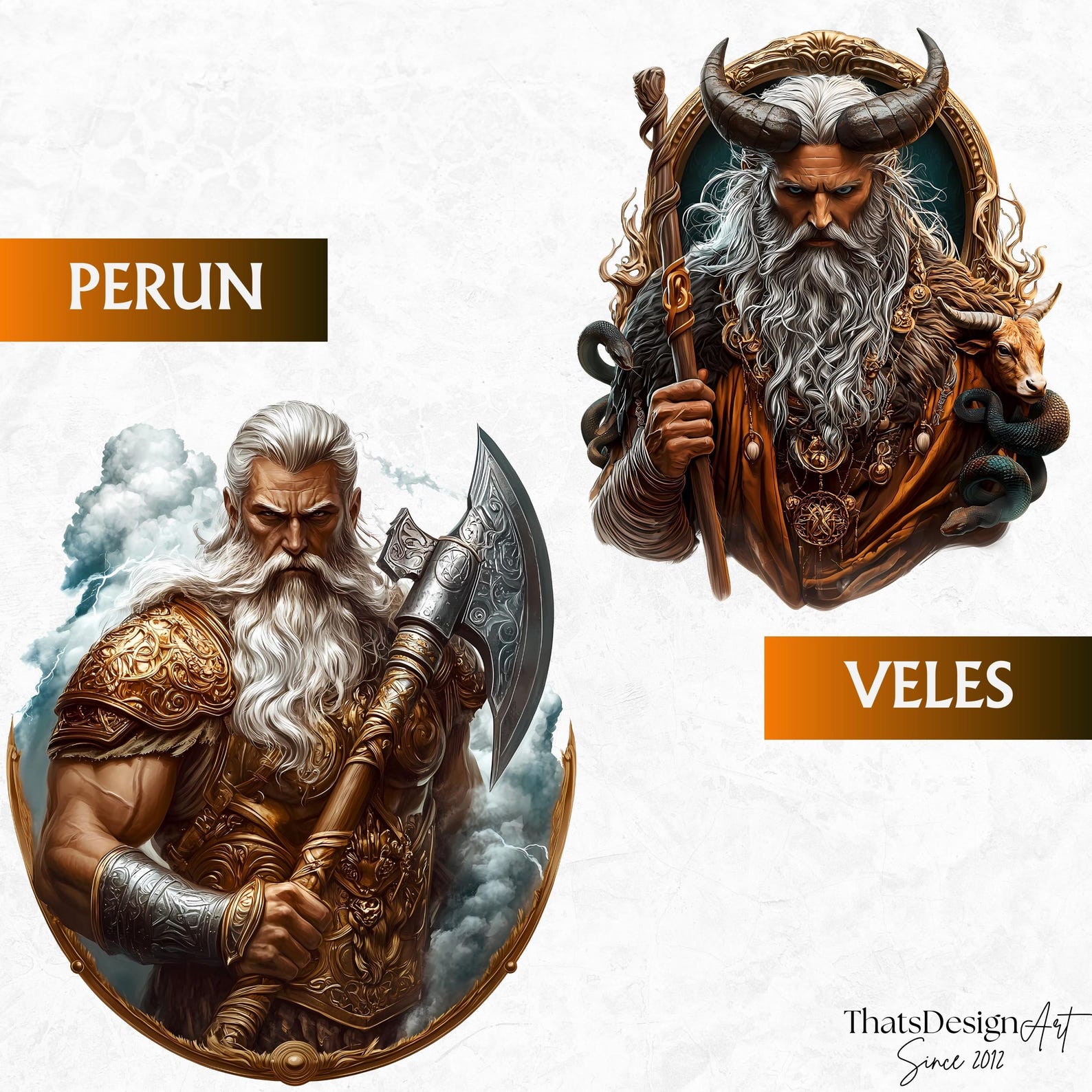 51 Slavic God Goddess Clipart Set, Eastern European Mythology Graphics ...