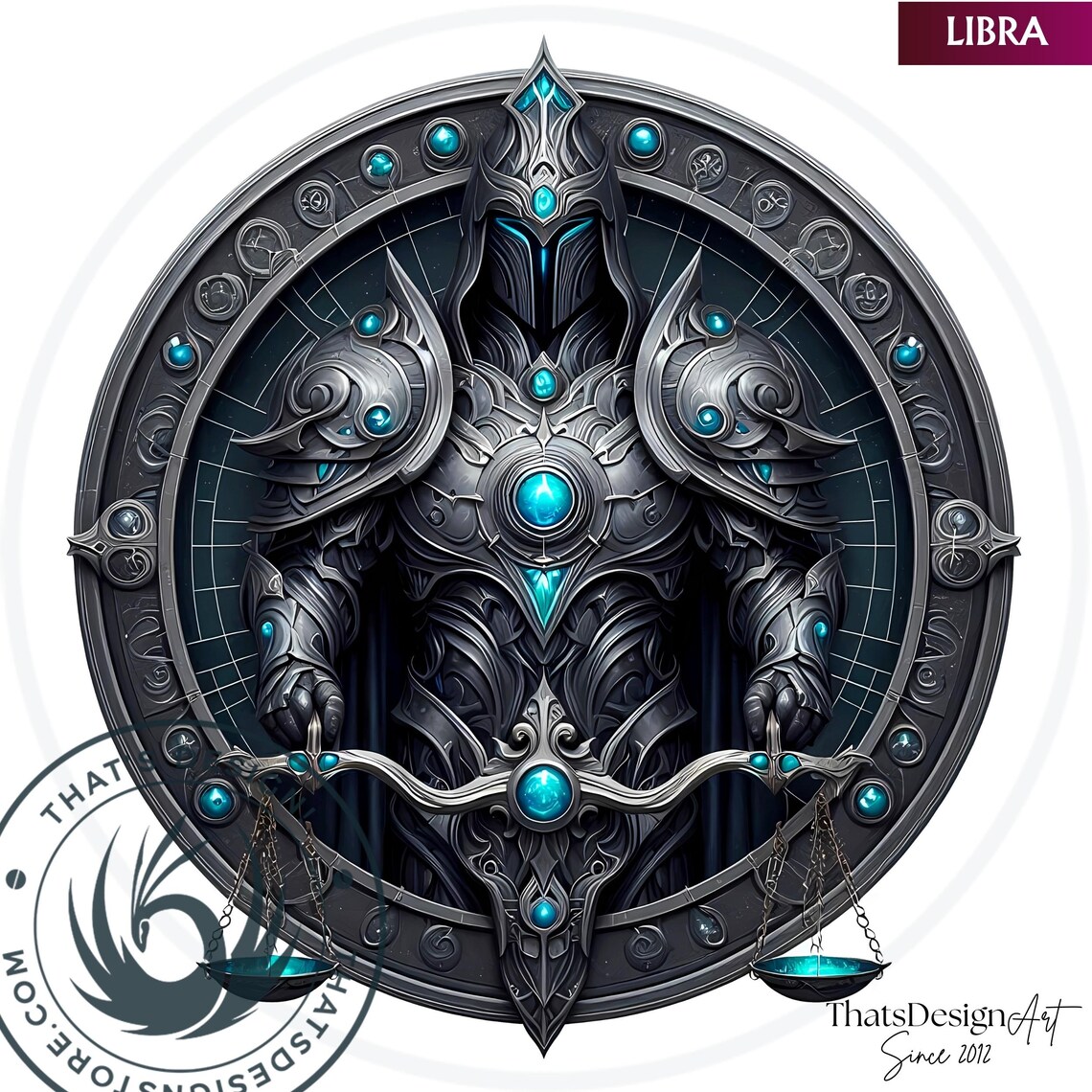 Celestial Zodiac Guardians Clipart Set: Fantasy Astrology PNG (digital ...